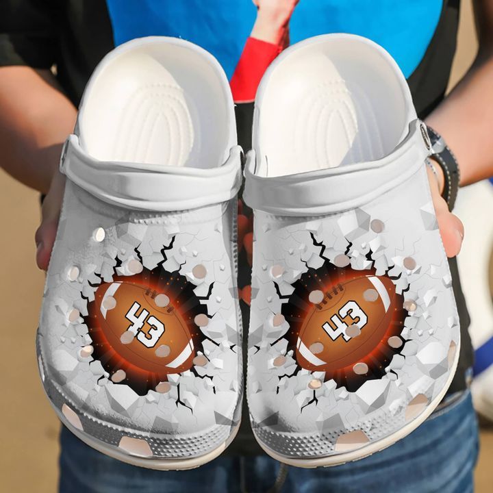 Football Personalized Crocs Clog Classic Clog Football Player Shoes ...